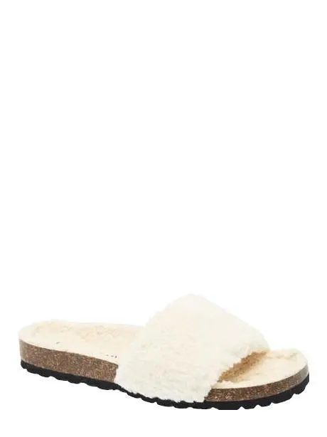 Cordani Mylie Faux Fur Slide Sandal - Creme