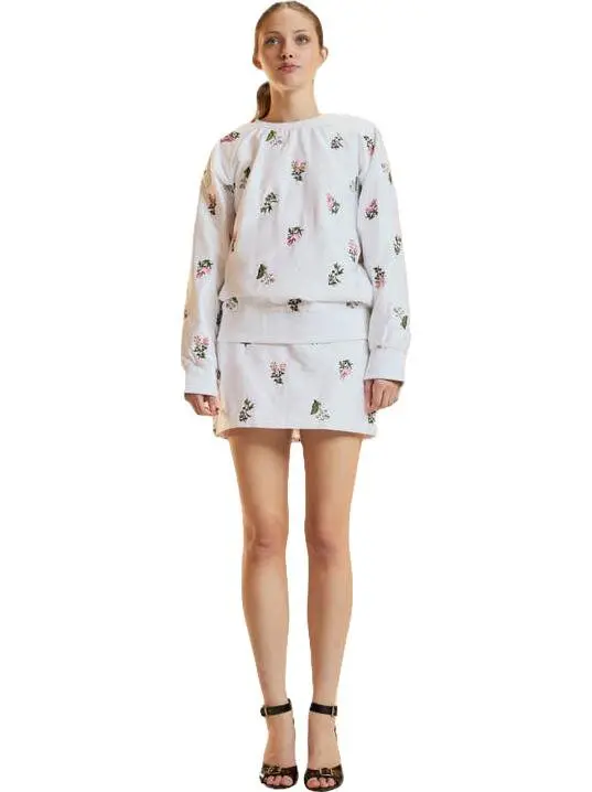 Cynthia Rowley Embroidered Pullover - White