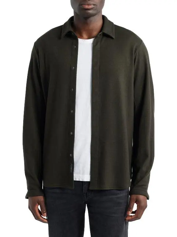 Rag & Bone Japanese Wool Precision Shirt - Army