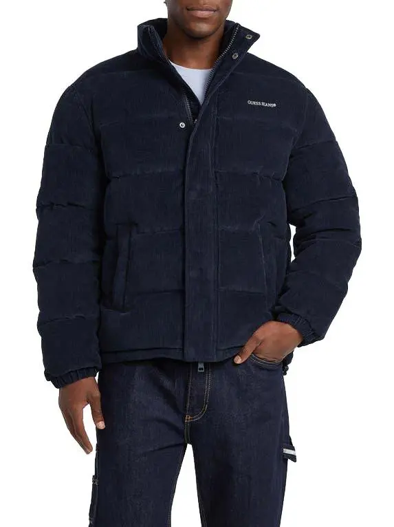 Guess Corduroy Puffer Jacket - Navy