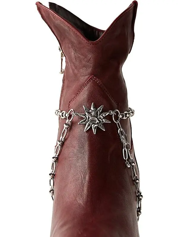 Free People Western Boot Harness - Silver