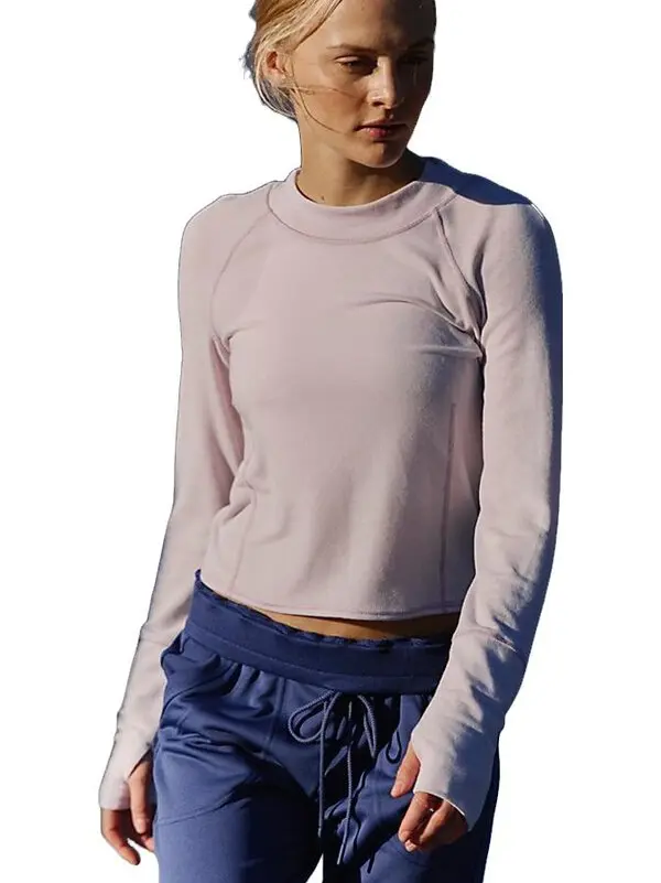 Free People Wild Ride Wool Long Sleeve - Rose Wash