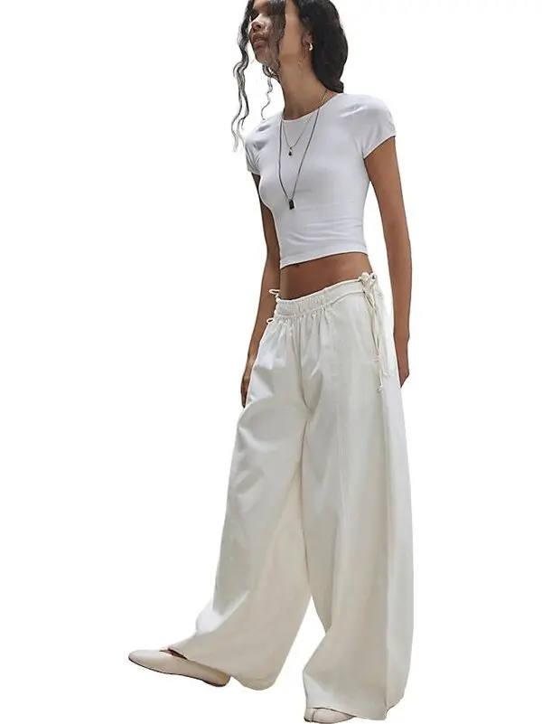 Free People Sun Dazed Pants - Clean Ivory