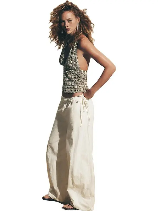 Free People Sun Dazed Wide-leg Pants - Clean Ivory