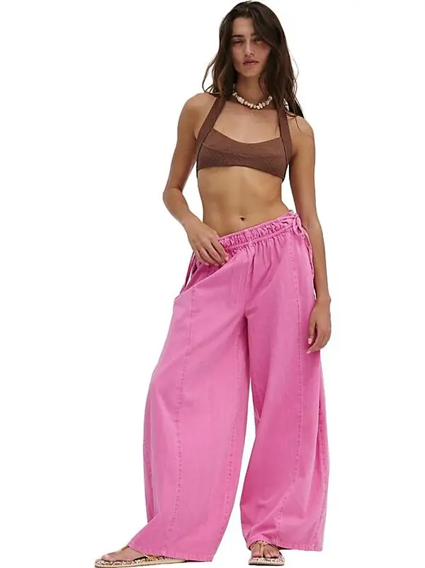 Free People Sun Dazed Wide-leg Pants - Island Flower
