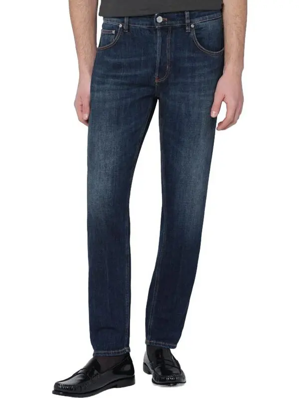 PT TORINO Dark Washed Cotton Jeans - Blue