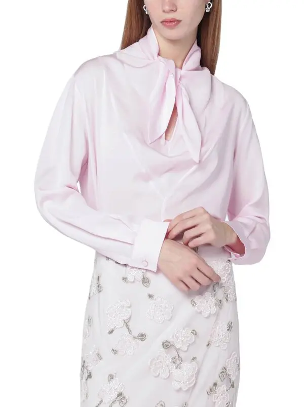 Max Mara Blouse In Silk Charmeuse - Pink