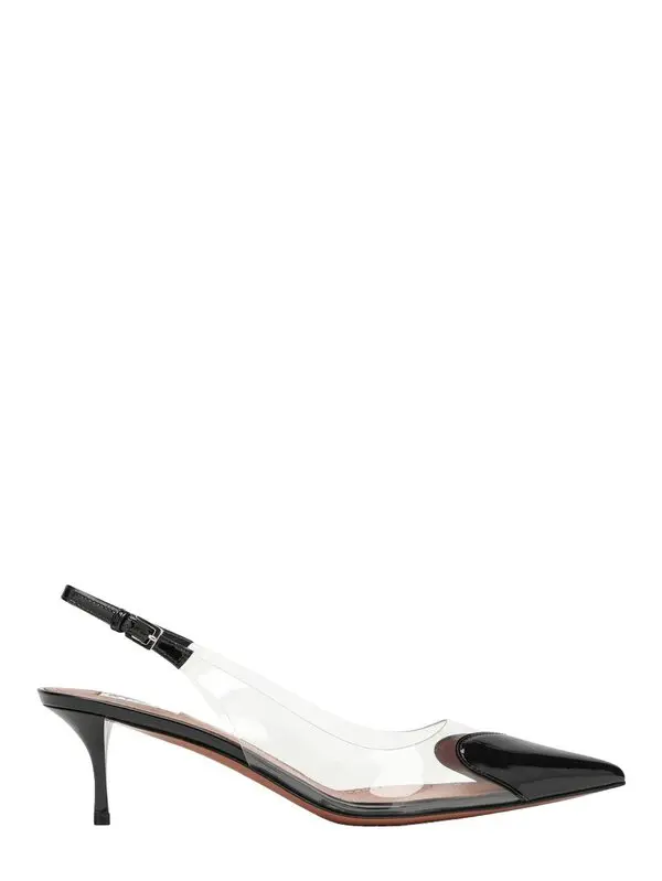 Alaïa Le Coeur Patent Leather Slingback - Black