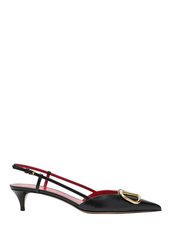 Valentino Garavani Vlogo Signature Slingback Pumps - Black