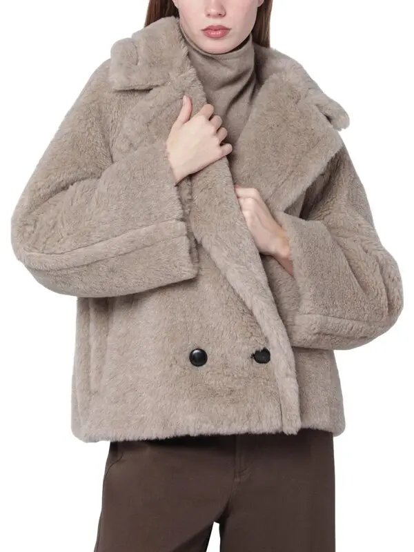 Max Mara Teddy Alpaca And Cashmere Coat - Beige