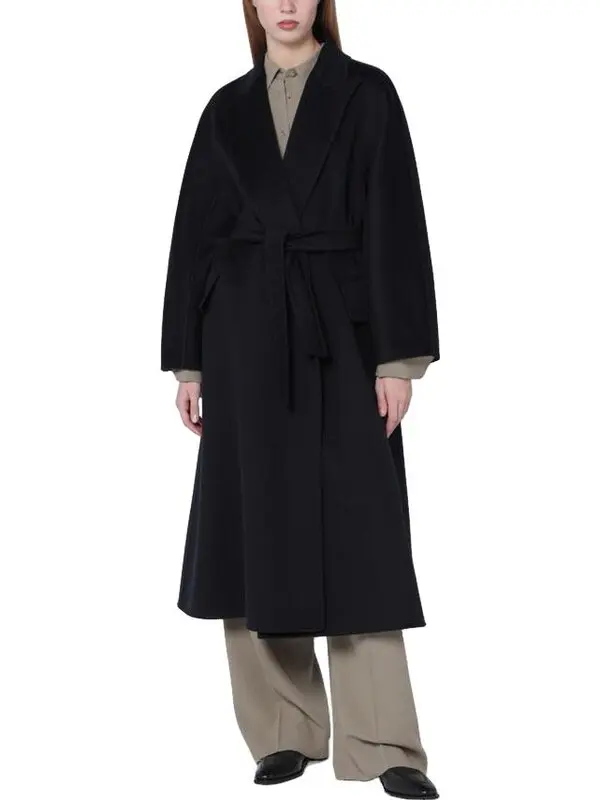 Max Mara Cashmere Wrap Coat - Blue