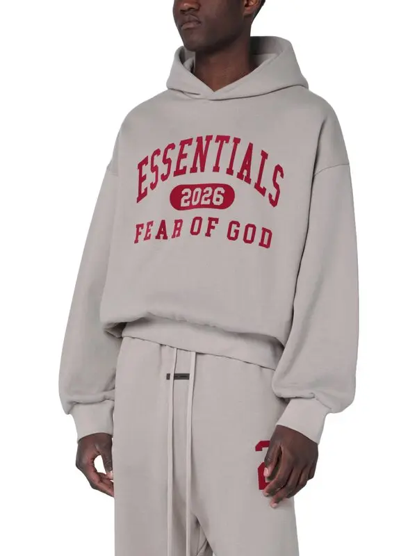 Fear Of God Hoodie With Logo Print - Grey