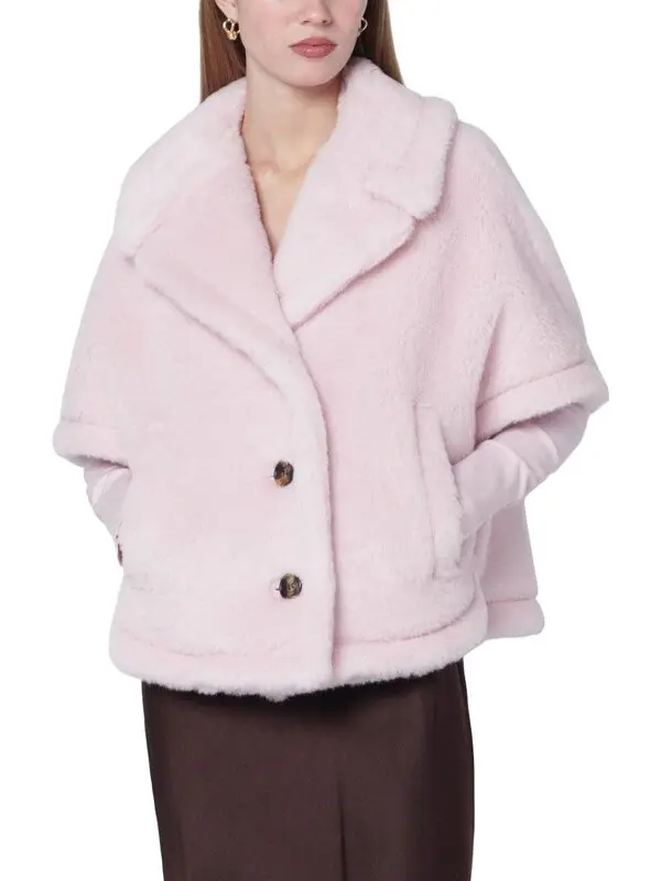 Max Mara Teddy Alpaca And Cashmere Cape - Pink