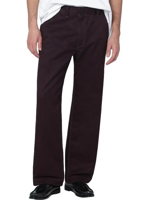 Needles Cotton-blend Trousers - Burgundy
