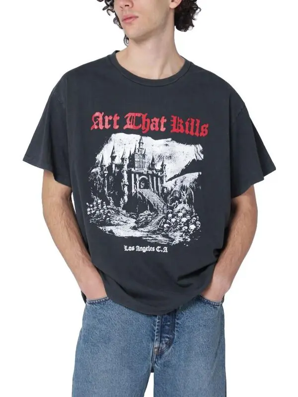 GALLERY DEPT. Washed Atk Castle Cotton T-shirt - Black
