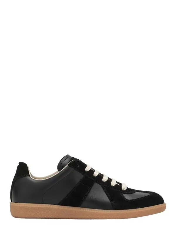 MAISON MARGIELA Replica Leather Sneakers - Black