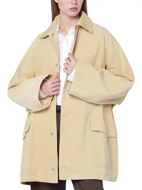 TOTEME Corduroy Overshirt Jacket - Beige