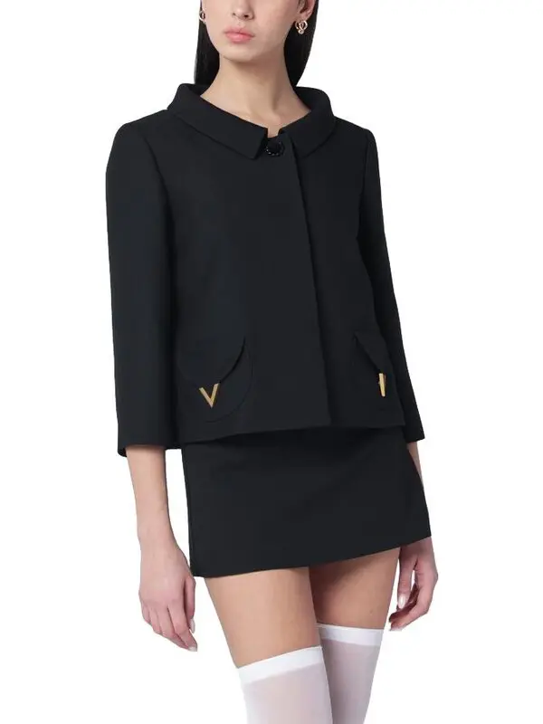 Valentino Garavani Wool-silk Jacket - Black