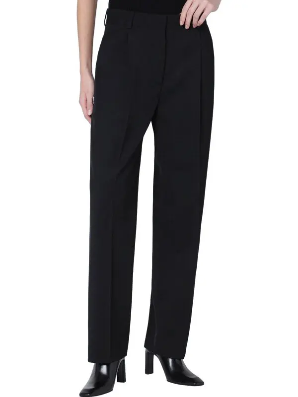 TOTEME Wool-blend Pleated Trousers - Black