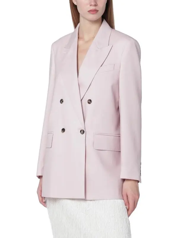 Max Mara Wool-blend Double-breasted Jacket - Pink