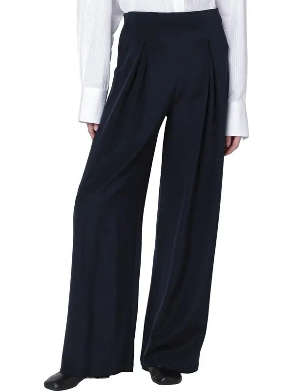 Max Mara Silk-blend Trousers - Blue