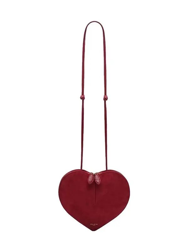 Alaïa Le Coeur Suede Bag - Pink