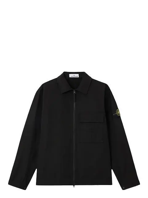 Stone Island 1200010 Panama Cotton Shirt - Black