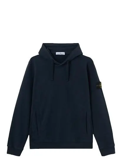 Stone Island 6100029 Brushed Organic Cotton Fleece - Navy Blue