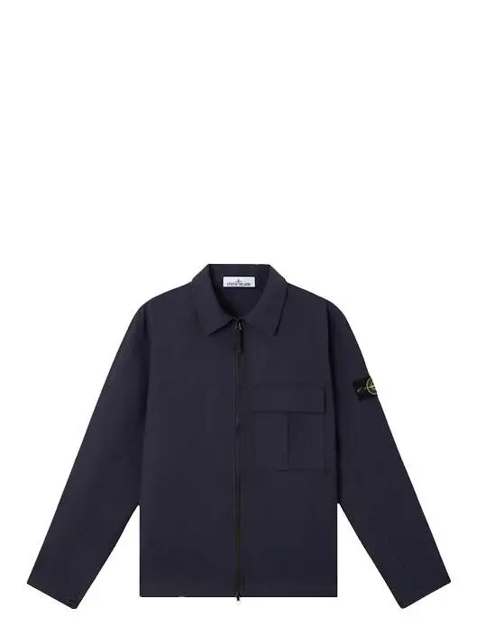 Stone Island 1200010 Panama Cotton Shirt - Ink Blue