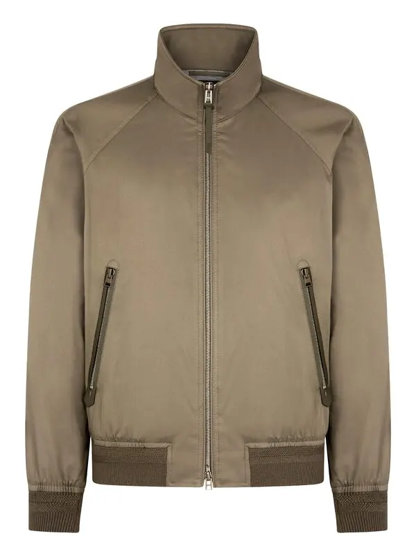 TOM FORD Wool-lined Bomber Jacket - Green