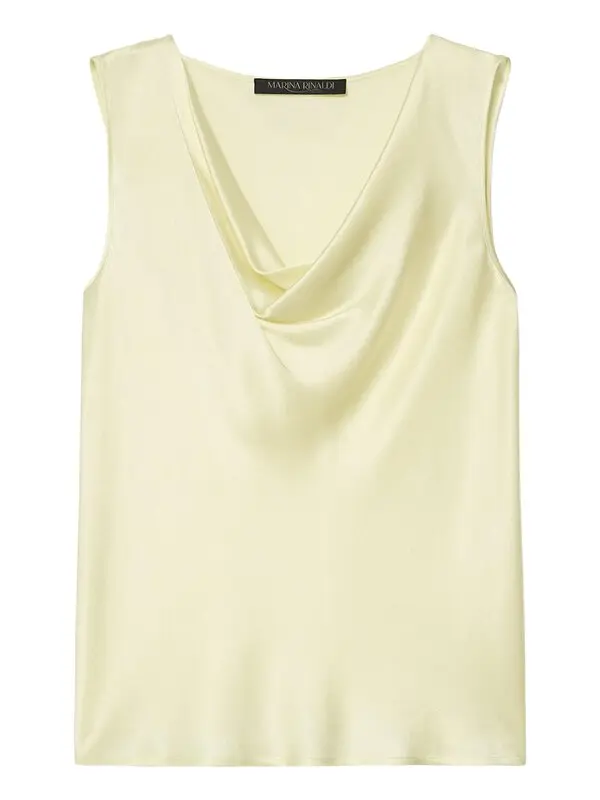 Marina Rinaldi Satin Barolo Top - Yellow