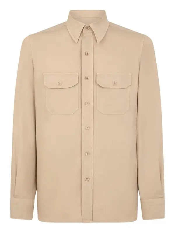 TOM FORD Cotton-linen Shirt - Beige