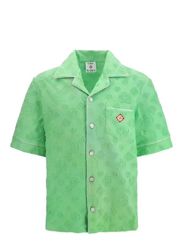 Casablanca Monogram Towelling Shirt - Green