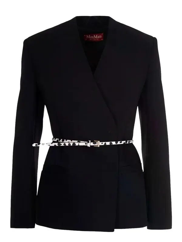Max Mara Quinoa Belted Jacket - Black