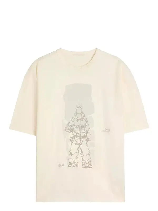 TEN C Graphic-print T-shirt - Neutrals