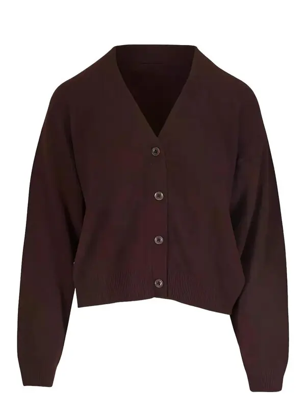 THE ELDER STATESMAN V-neck Buttoned Cardigan - Brown