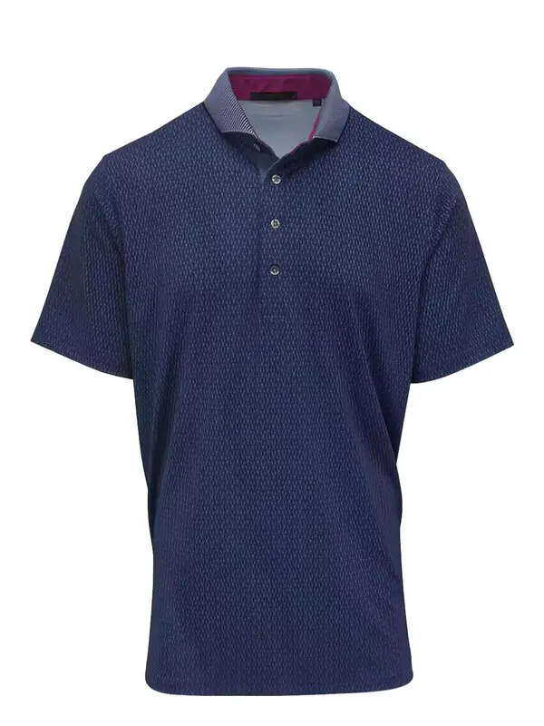Greyson Targhee Patterned Polo Shirt - Blue