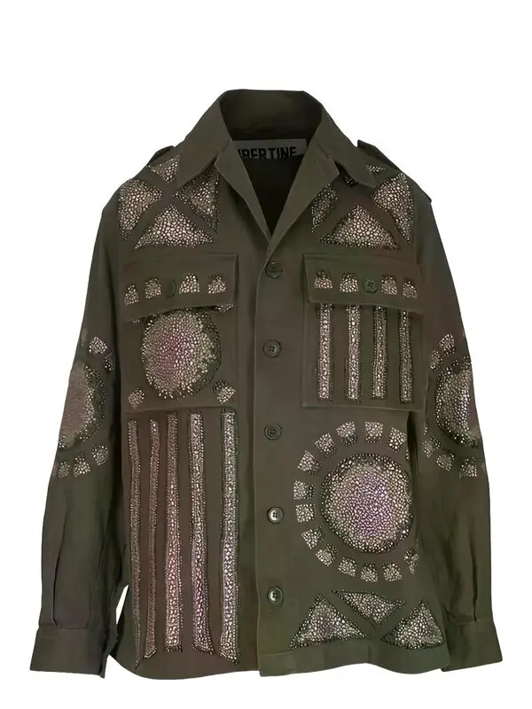 Libertine Athena Embellished Button-up Jacket - Green