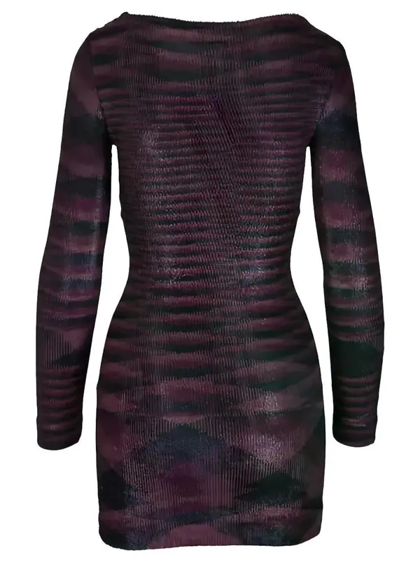Missoni Horizontal-stripe Mini Dress - Purple