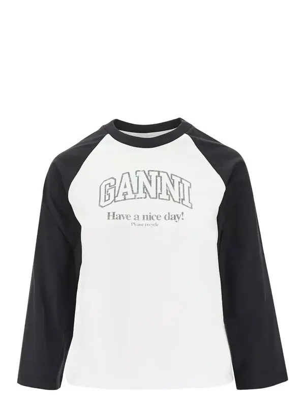 GANNI Long-sleeve T-shirt - White