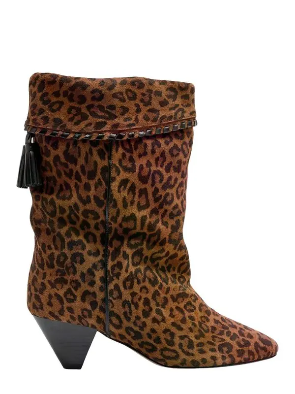 MARANT ETOILE Dalby Leopard-print Boots - Brown