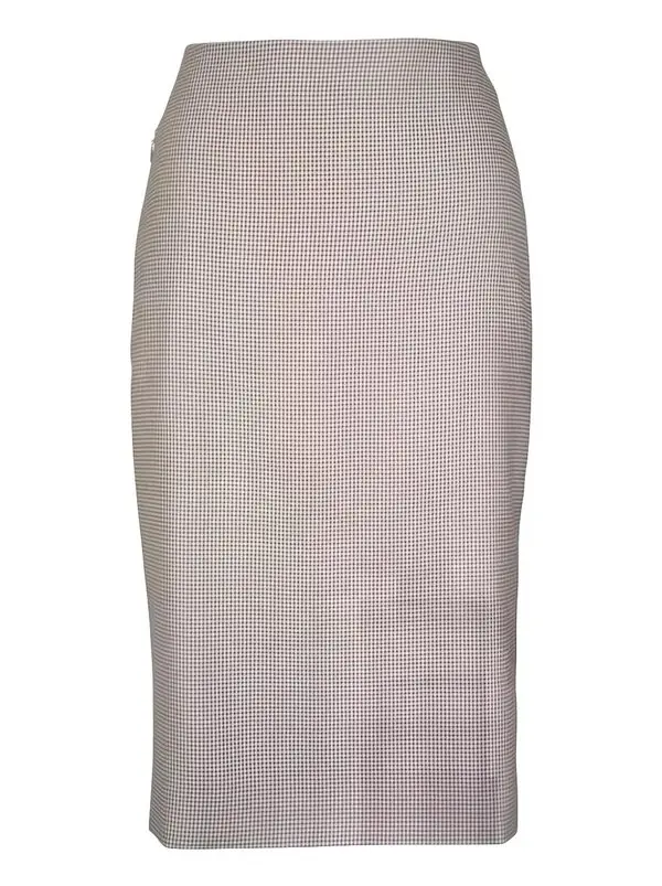 Akris Checked Midi Skirt - Neutrals
