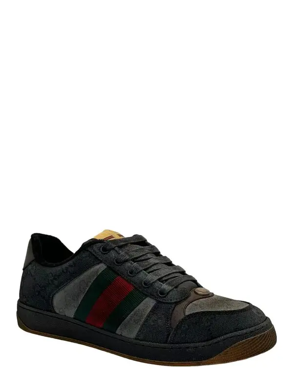 Gucci Striped Screener Sneakers - Black