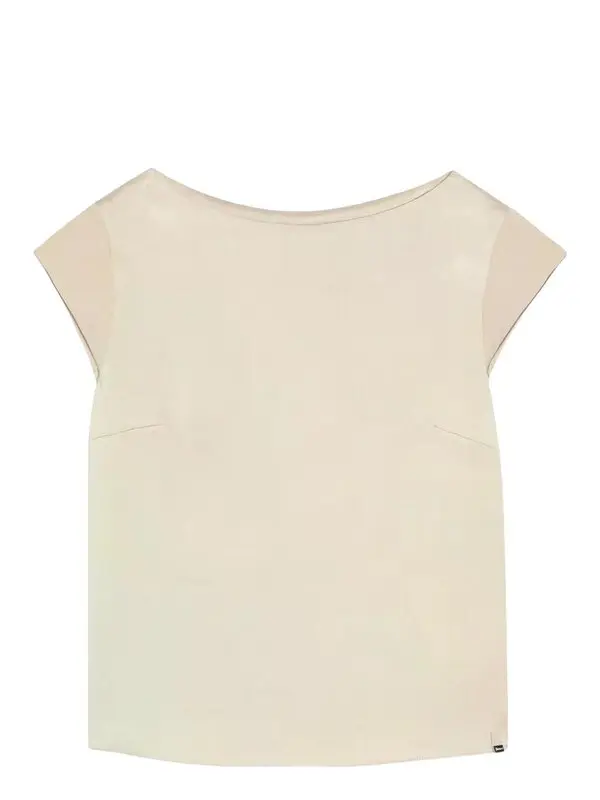 Herno Short-sleeved Crepe Top - Neutrals