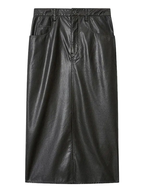 MARANT ETOILE Faux-leather Pencil Skirt - Black