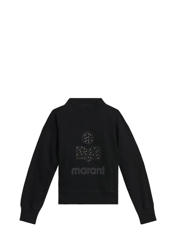 MARANT ETOILE Moby Glitter Fleece Sweatshirt - Black