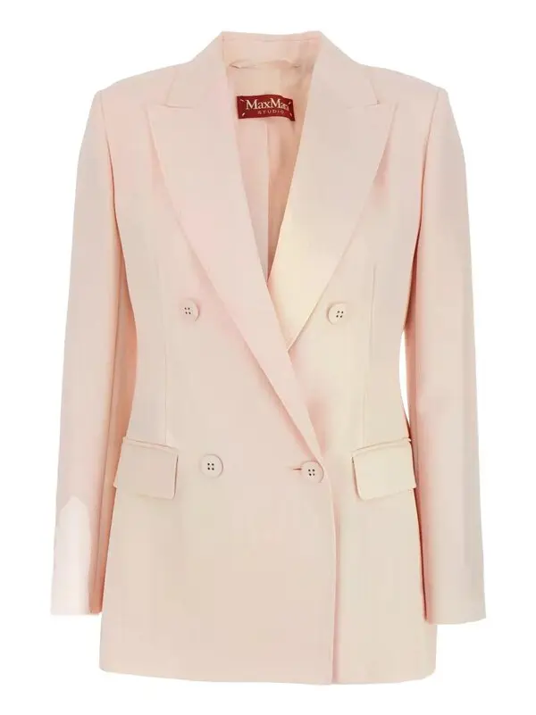 Max Mara Double-breasted Fitted Jacket - Pink