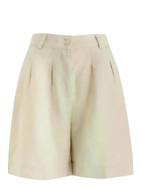 Casa Raki Cristina Linen Shorts - Neutrals
