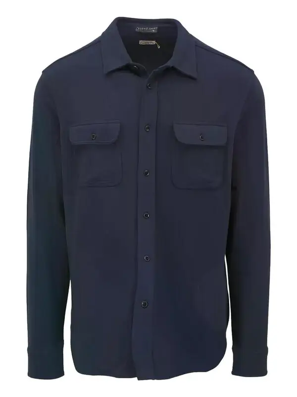 Faherty Brand Buttoned Pocket Shirt - Blue