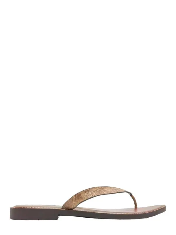 COACH® Monogram-print Slide Sandals - Brown